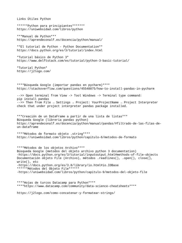 Bibliografía Python | PDF