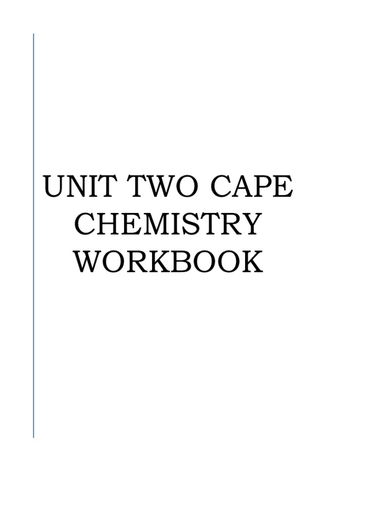 CAPE Unit 2 Chemistry Notes | PDF | Cracking (Chemistry) | Alkene