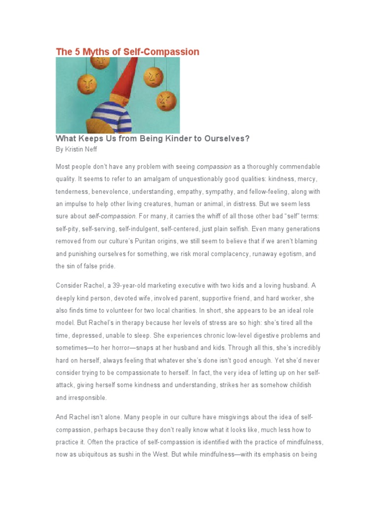 The 5 Myths of Self-Compassion - Kristin Neff | PDF | Self Esteem ...