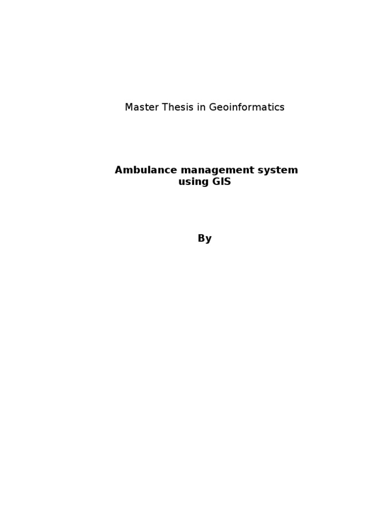 Ambulance Management System Using GIS | PDF | Geographic Information ...