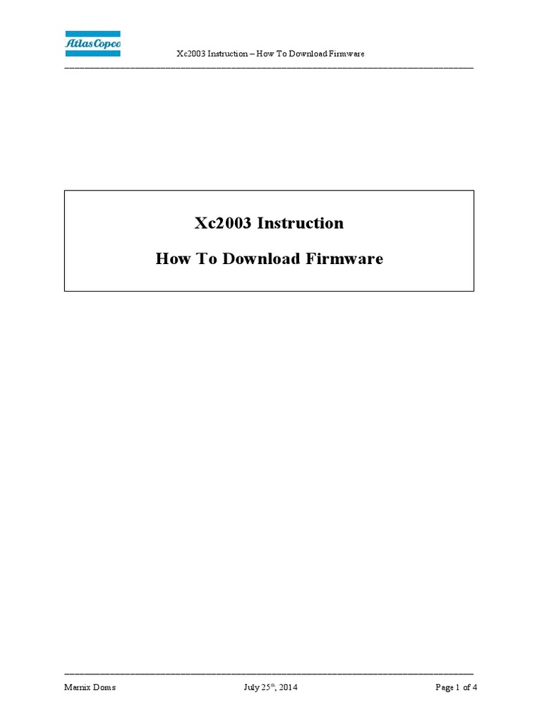 Xc2003 Instruction How To Download Firmware | PDF | System Software ...