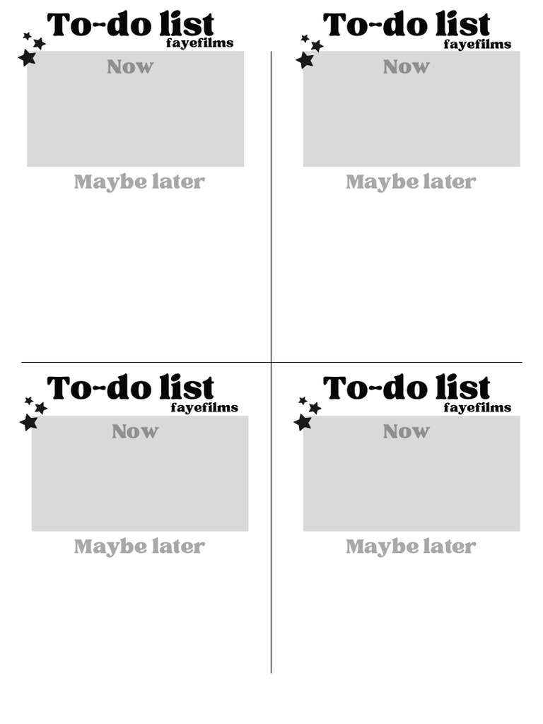 Fayefilms to-DO LIST | PDF
