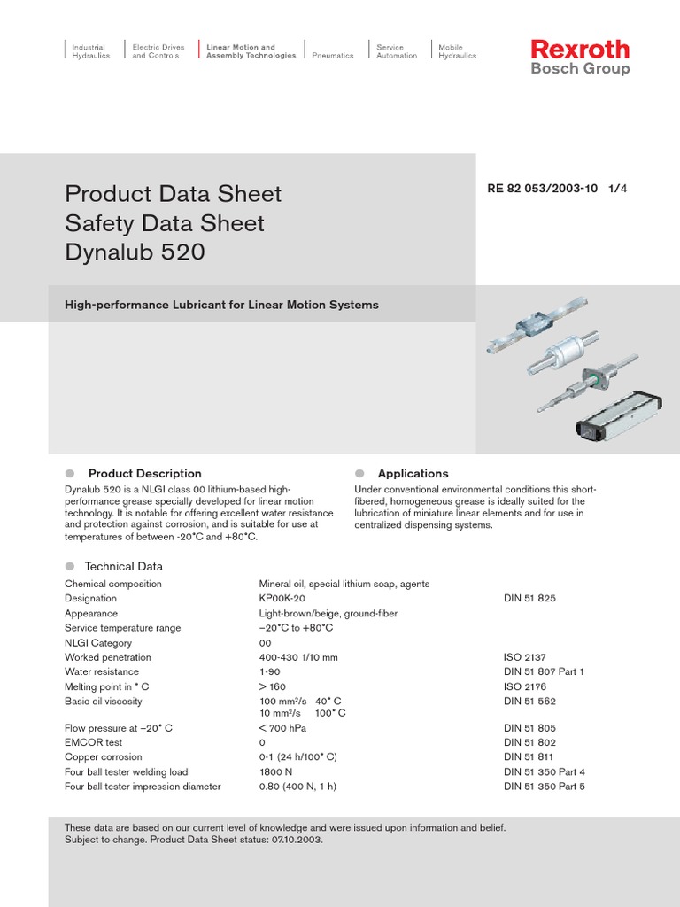 R3416 04 Dynalub Lubricant 520 Eng R0 Safety | PDF | Combustion ...