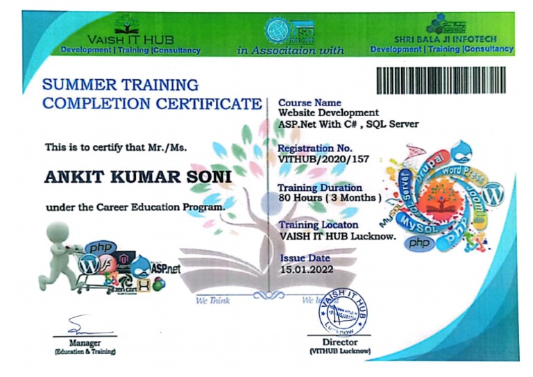 Web Development Certificate | PDF