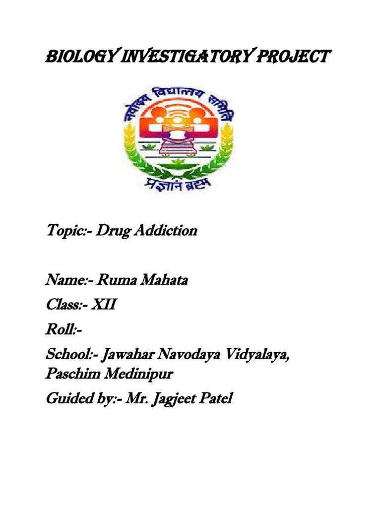 Biology Investigatory Project | PDF | Alcoholism | Substance Abuse