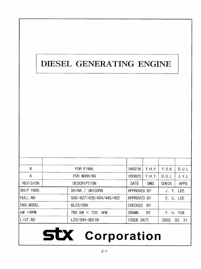 Final Drawing (6L23 - 30H) Sas-434 | PDF