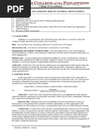 Financial Statement vs Assertion Level Risks | PDF | Audit | Risk