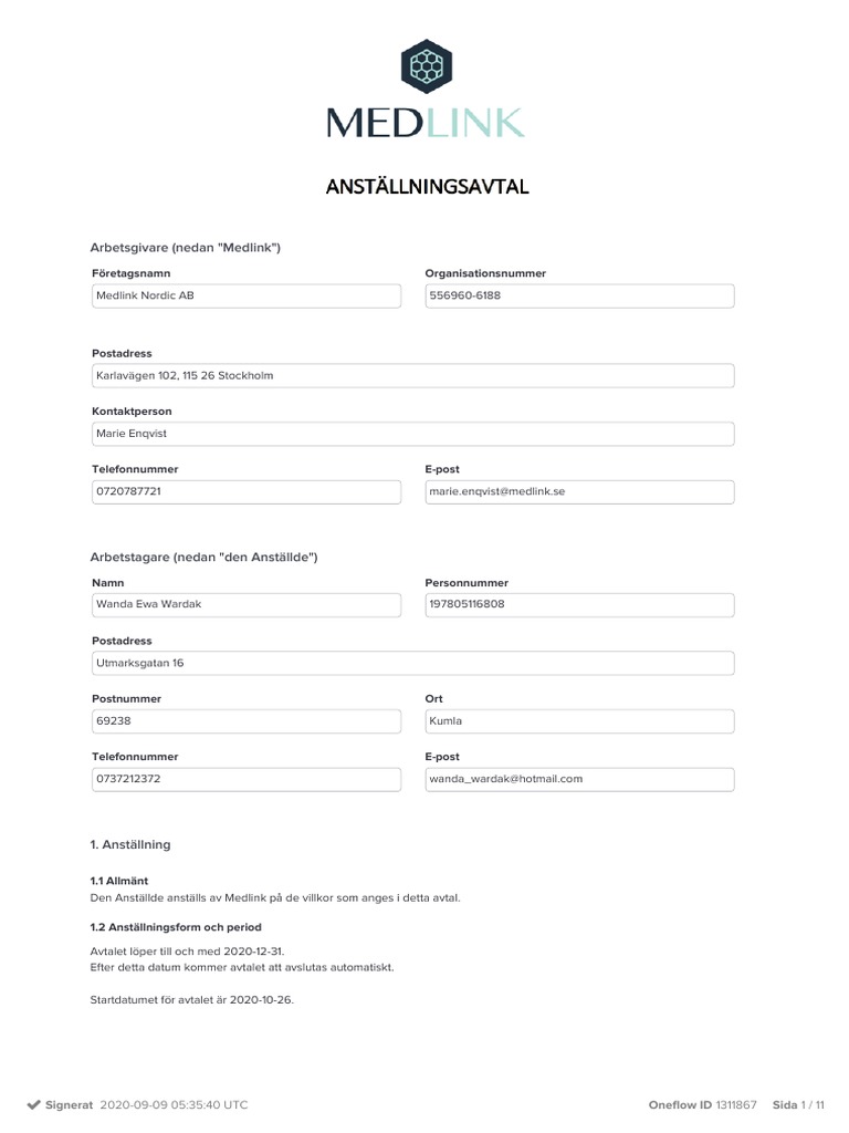 Oneflow Signed 1311867 2 | PDF