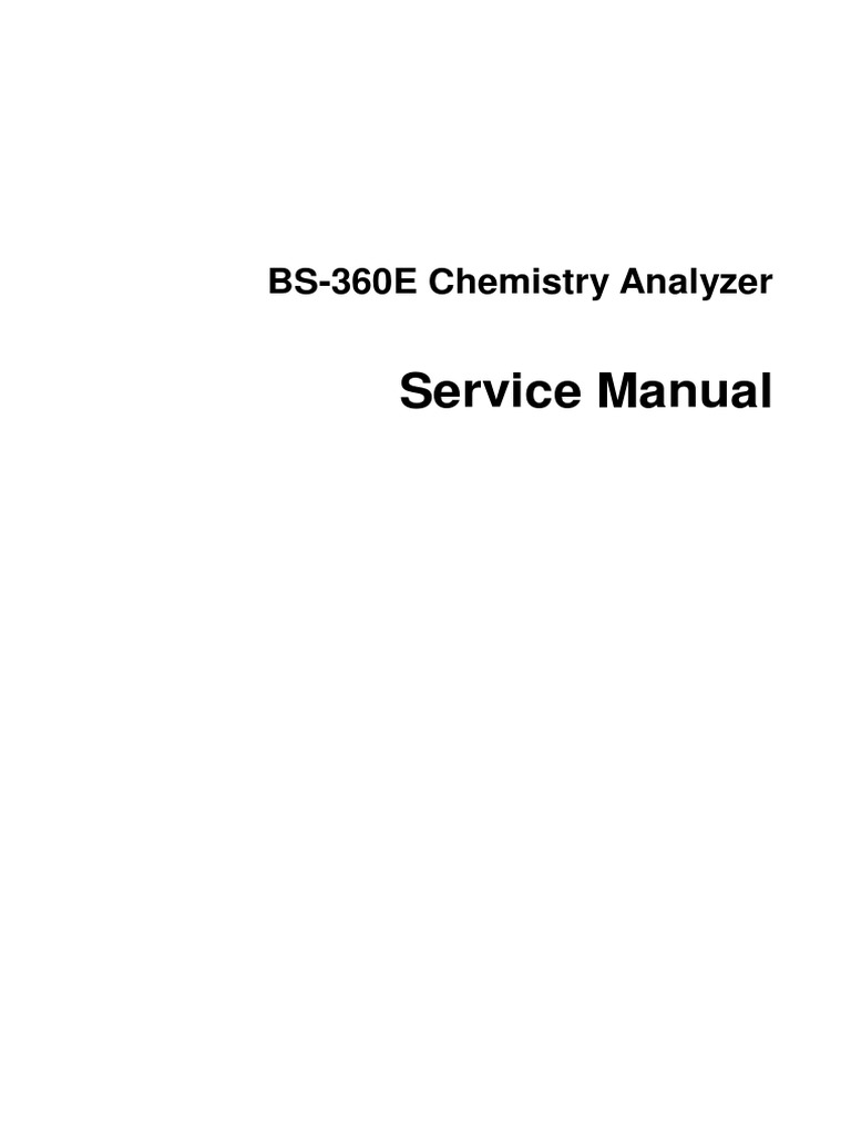 BS-360E ServiceManul V1.0 en | PDF | Electromagnetic Interference | Medical Device
