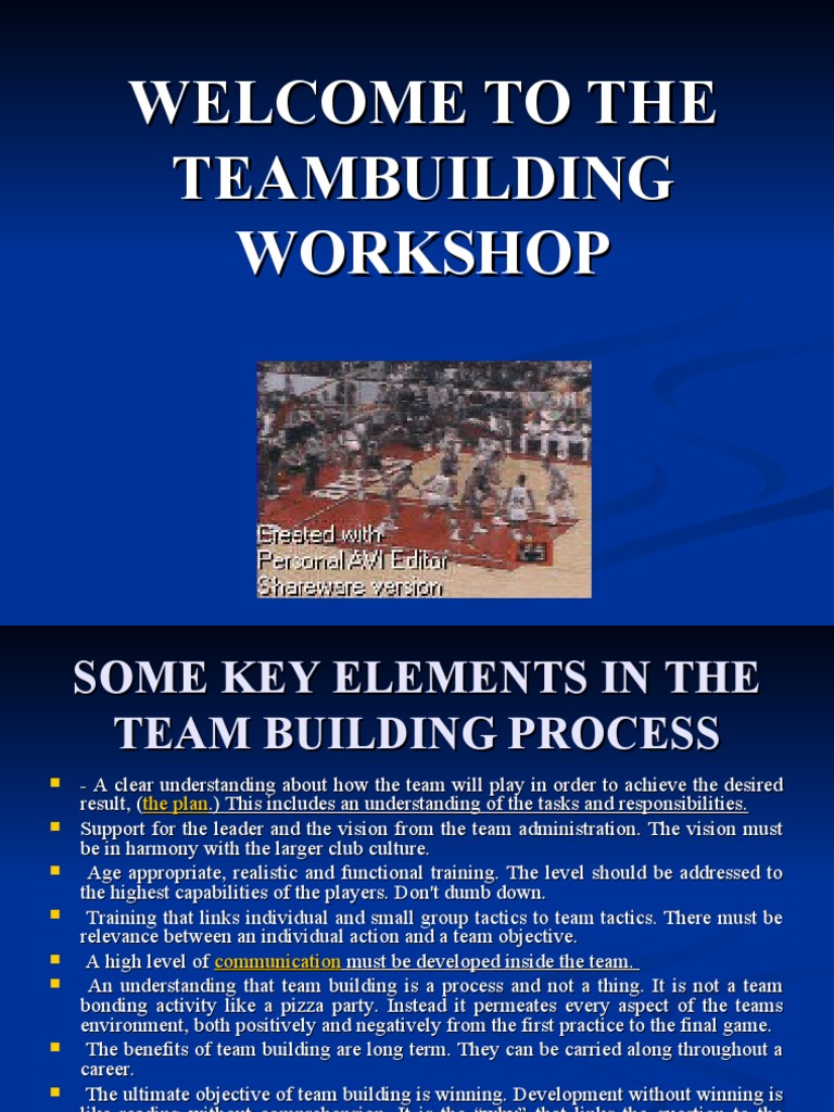 Key Elements of Team Building | PDF | Leadership | Team Building