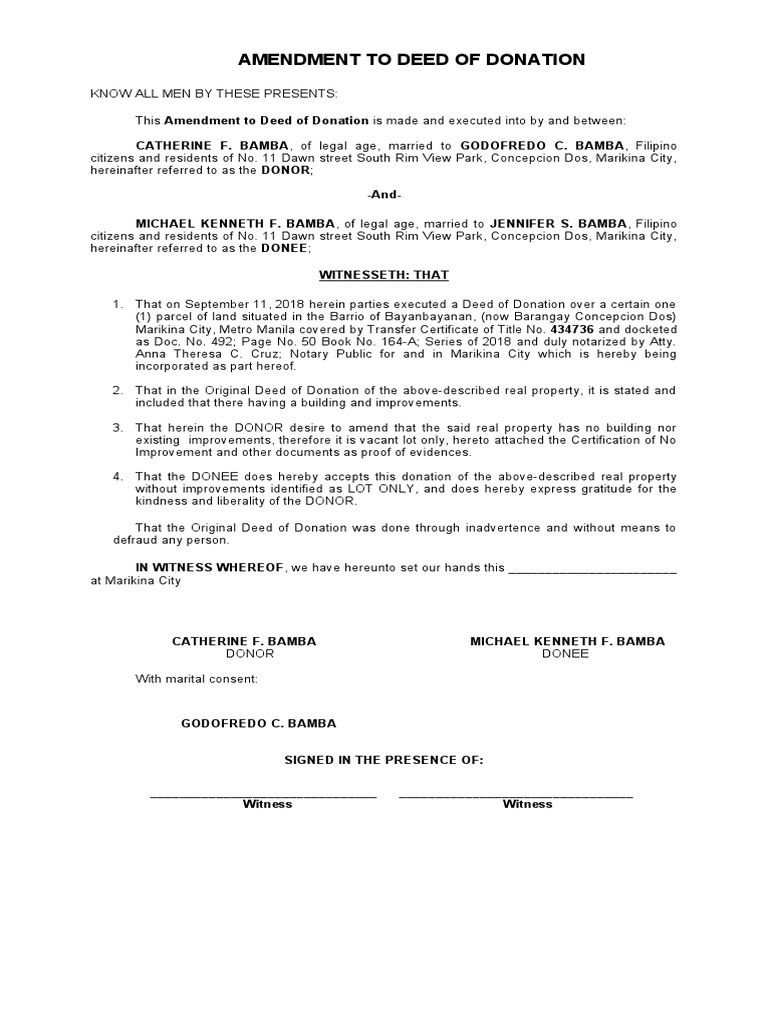 Addendum To Deed of Absolute Sale | PDF | Notary Public | Intellectual ...