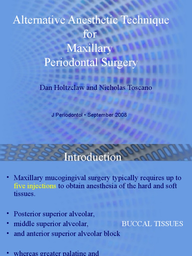 AMSA Injection in Maxillary Surgery | PDF | Anesthesia | Surgery