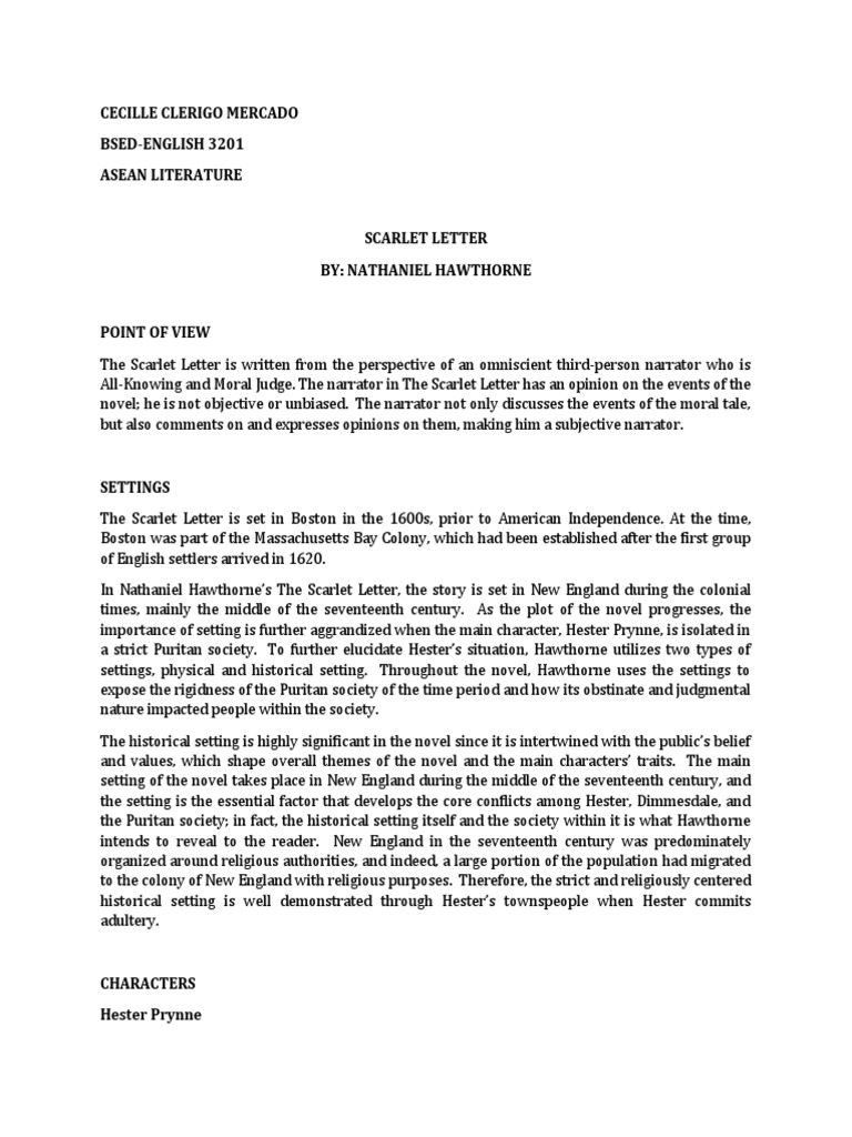 Analysis of Key Themes and Symbols in The Scarlet Letter | PDF | The ...