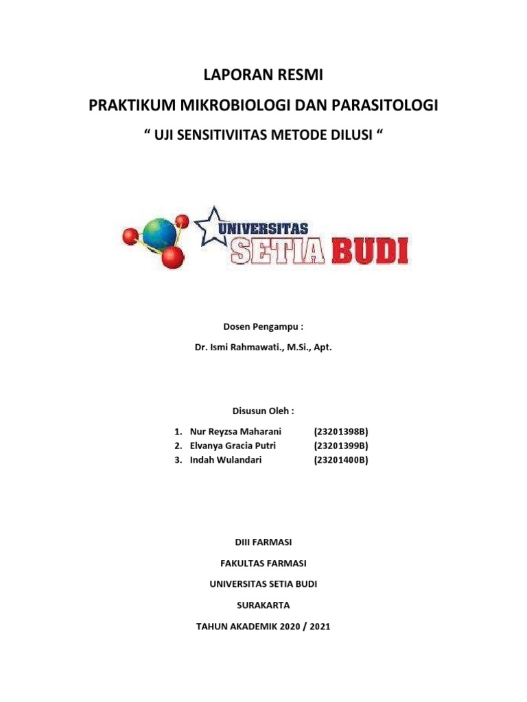 Laporan Resmi Metode Dilusi | PDF