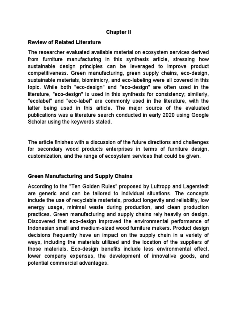 Review of Related Literature | PDF | Sustainability | Sustainable Design