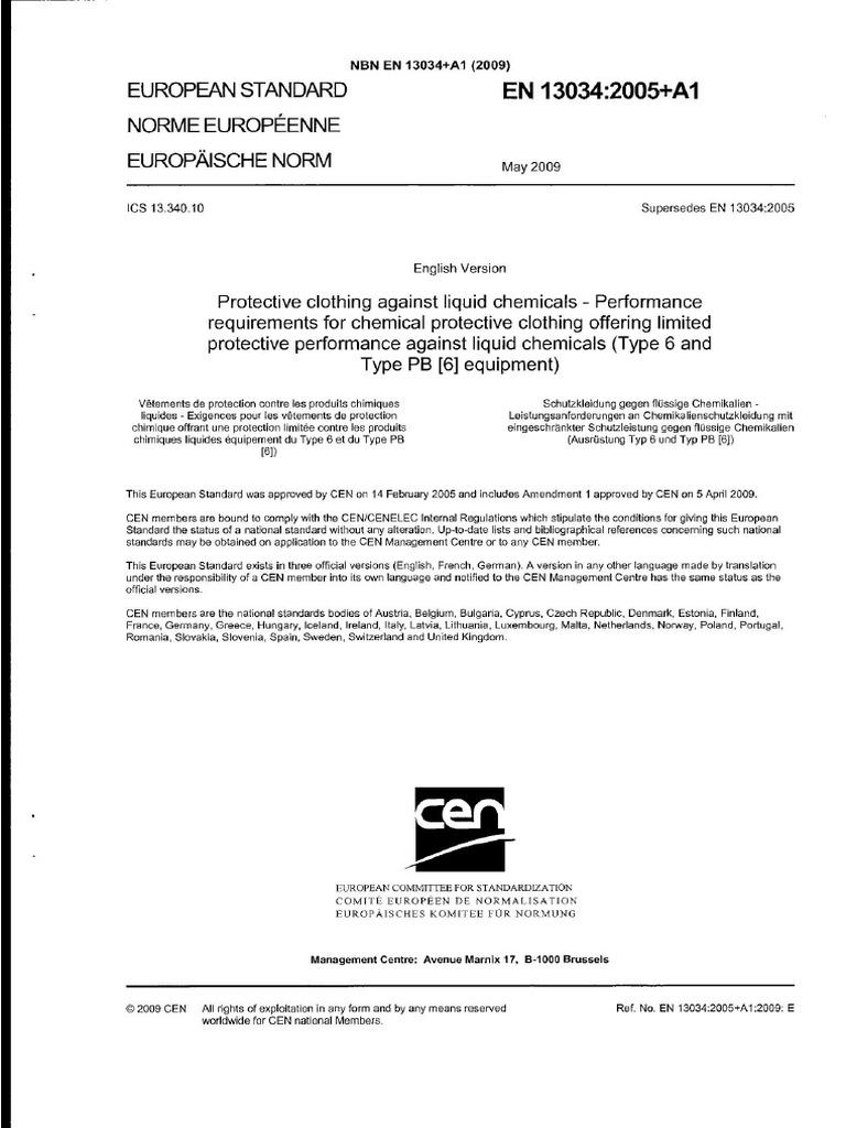 En 13034 | PDF