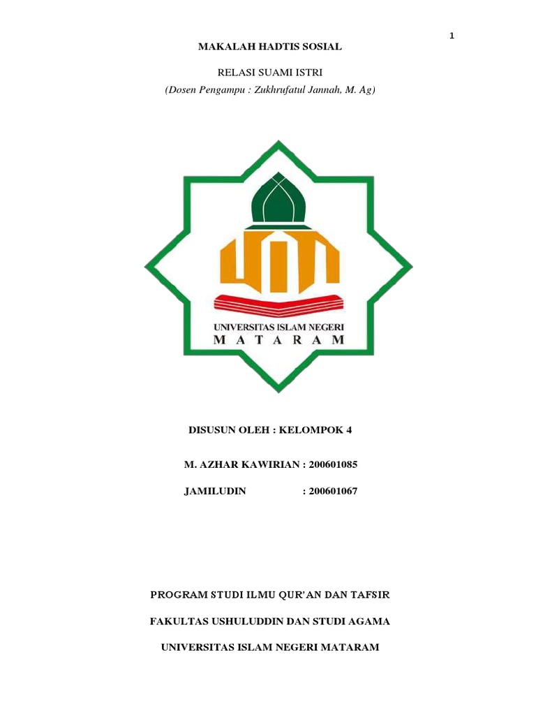 Relasi Suami Istri dalam Hadits Islam | PDF