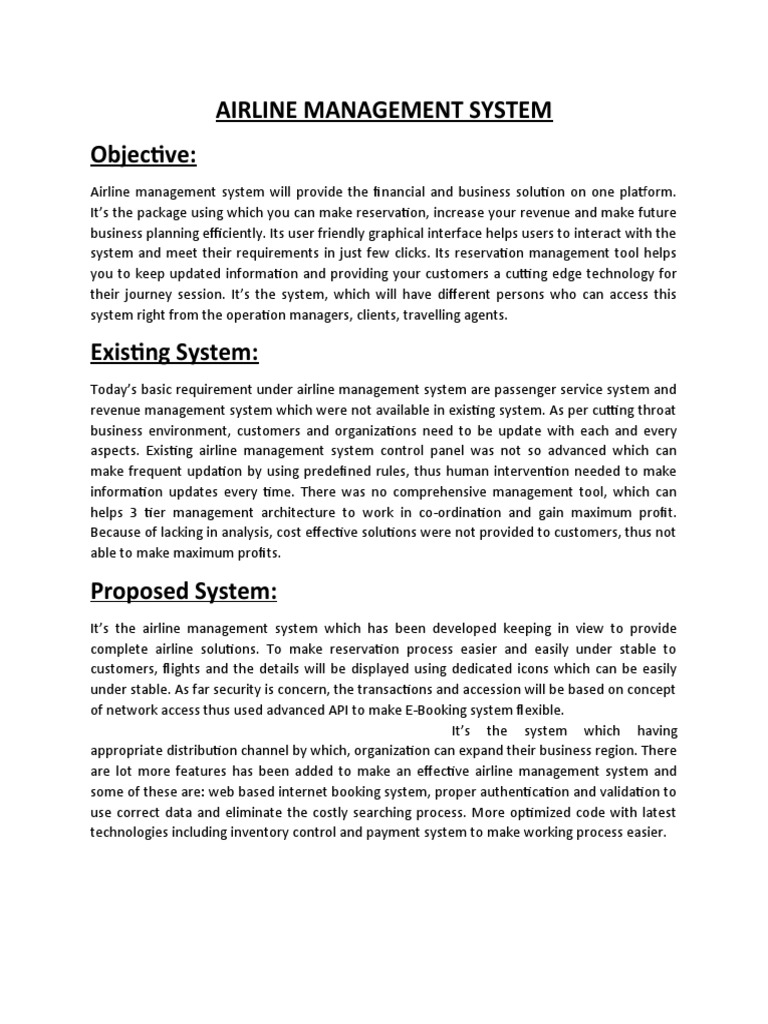 Airline Management System | PDF