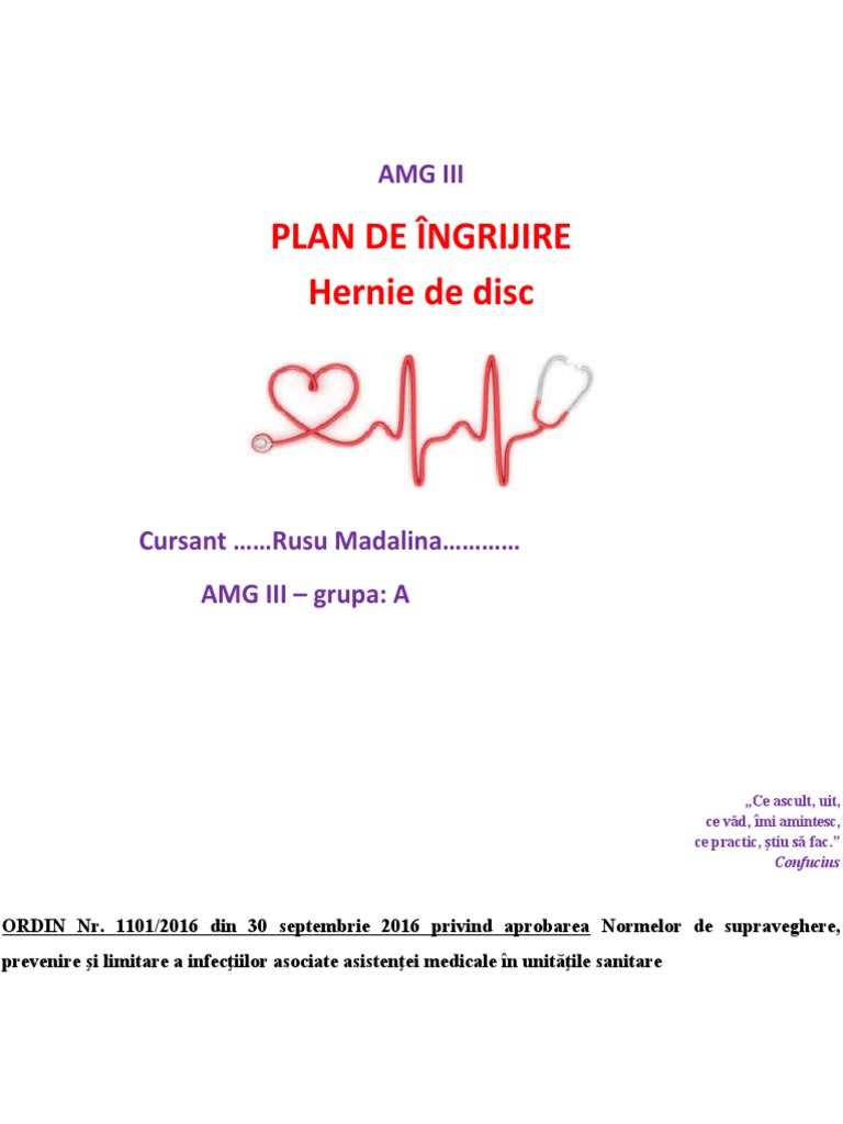Hernie de Disc Plan | PDF