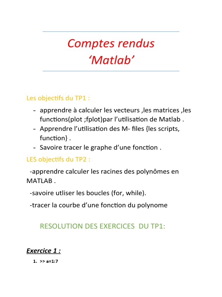 Introduction à Matlab pour Débutants | PDF | MATLAB | Programmation informatique