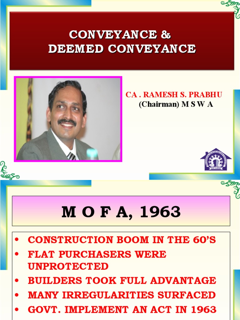 Conveyance & Deemed Conveyance | Download Free PDF | Conveyancing | Deed