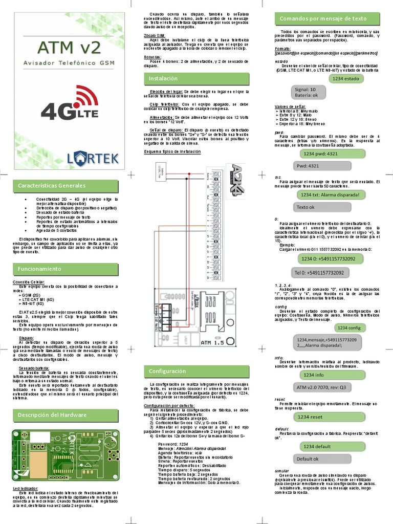 Manual ATM v2 (2G+4G) | PDF | Contraseña | Gsm