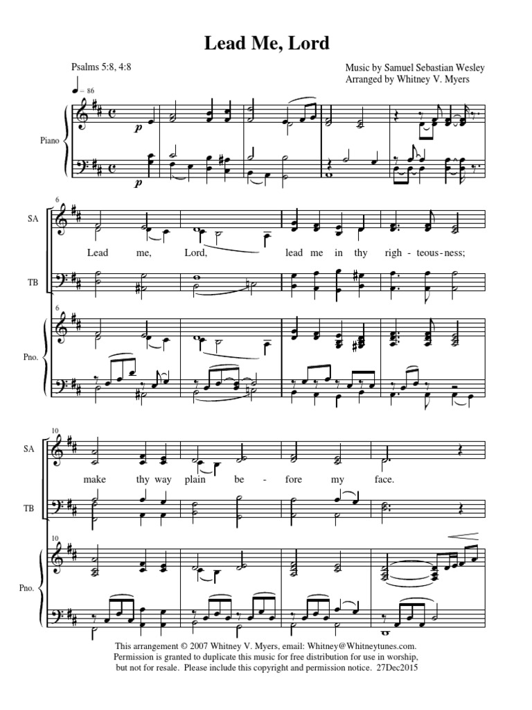 Lead Me Lord Sheet Music - Current | PDF | Freedom Of Expression Law ...