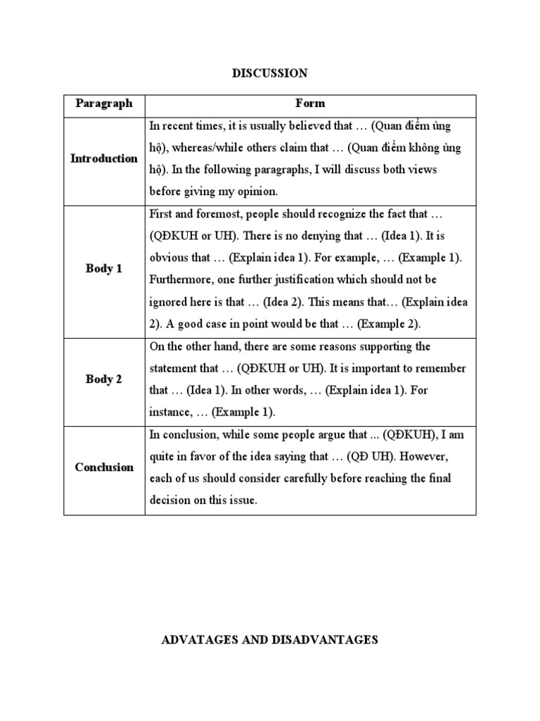Template Writing Task 2 | PDF | Reason | Opinion