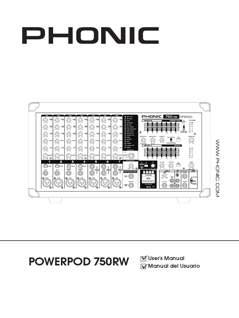 Powerpod 750RW User Manual | PDF | Microphone | Amplifier