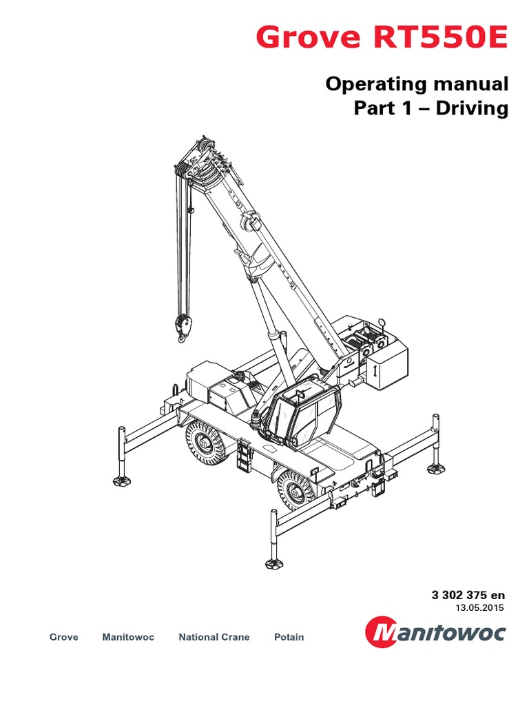 GROVE RT550E Operation Manual | PDF | Crane (Machine) | Axle