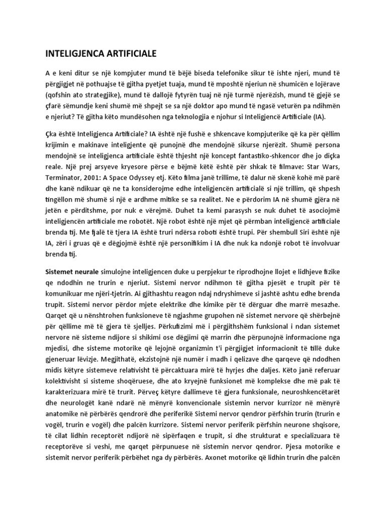 Inteligjenca Artificiale | PDF