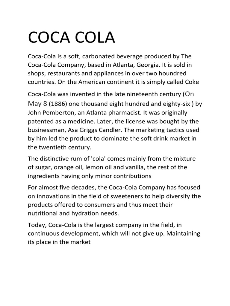 Project Coca-Cola Rizea Alexandru GR 315C | PDF | Business