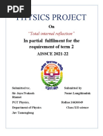 Class 12 Investigatory Project | PDF | Refraction | Refractive Index
