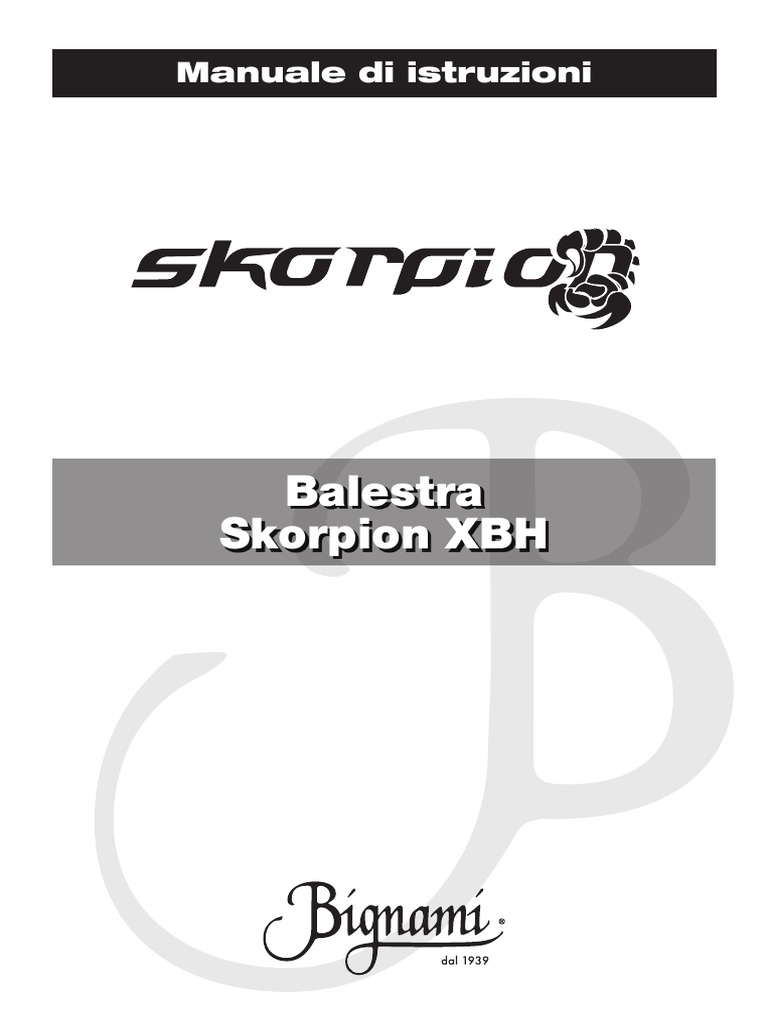 Manuale Skorpion XBH ITA | PDF