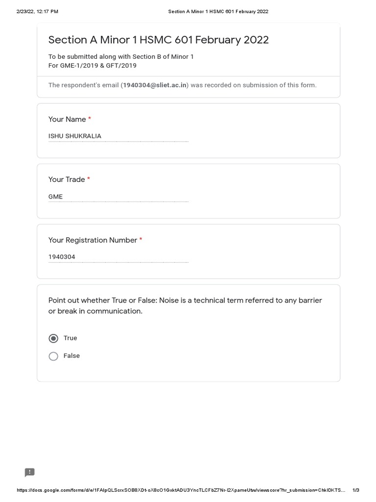 HSMC Minor1 Seca | Download Free PDF | Communication | Cognitive Science