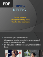 Etiquette Quiz | PDF | Foods