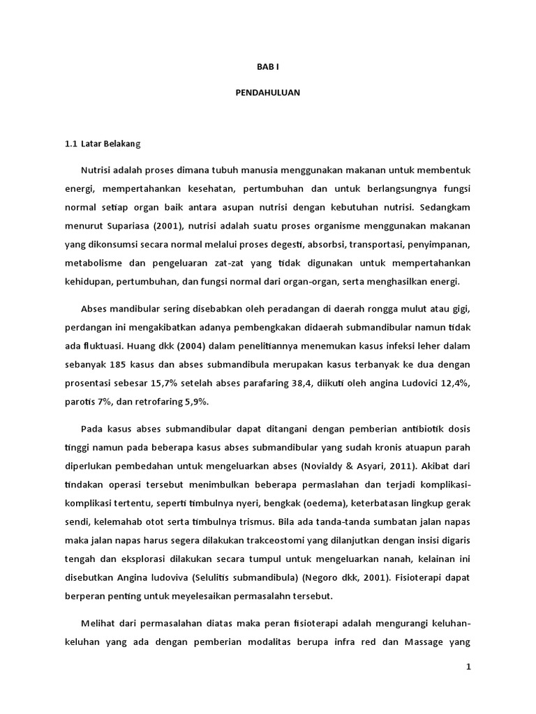 Peran Fisioterapi pada Abses Mandibula | PDF | Pengembangan Diri ...