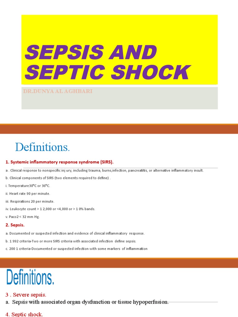 Sepsis and Septic Shock | PDF | Sepsis | Inflammation