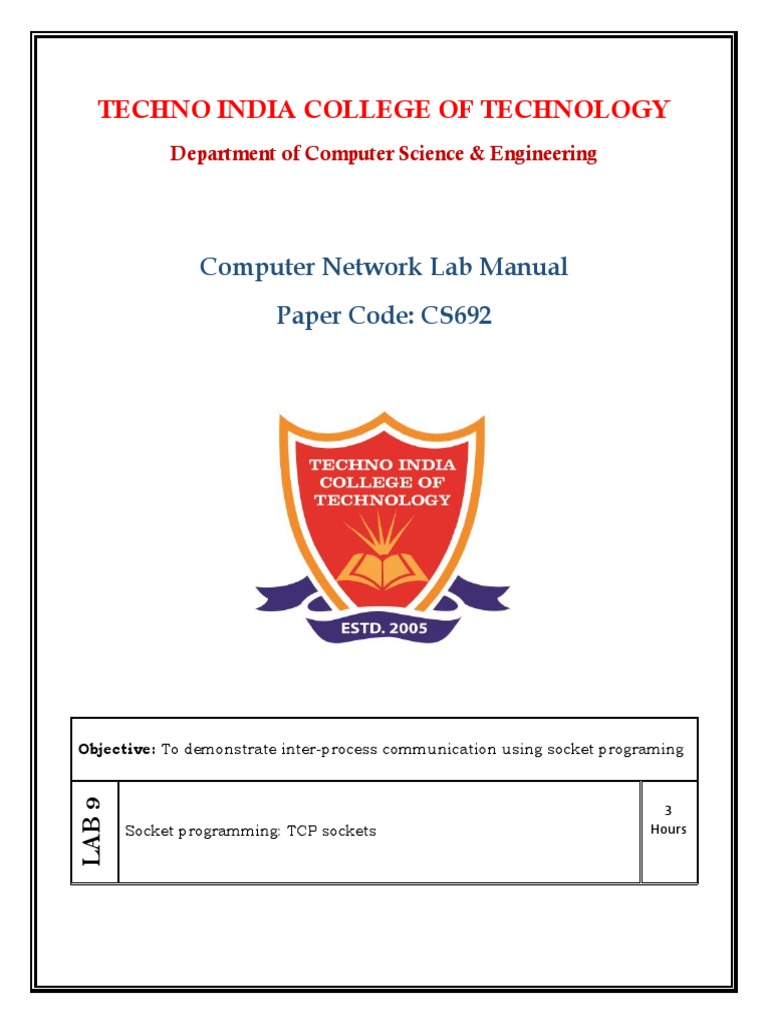 TCP Socket Lab Manual | PDF | Network Socket | Port (Computer Networking)