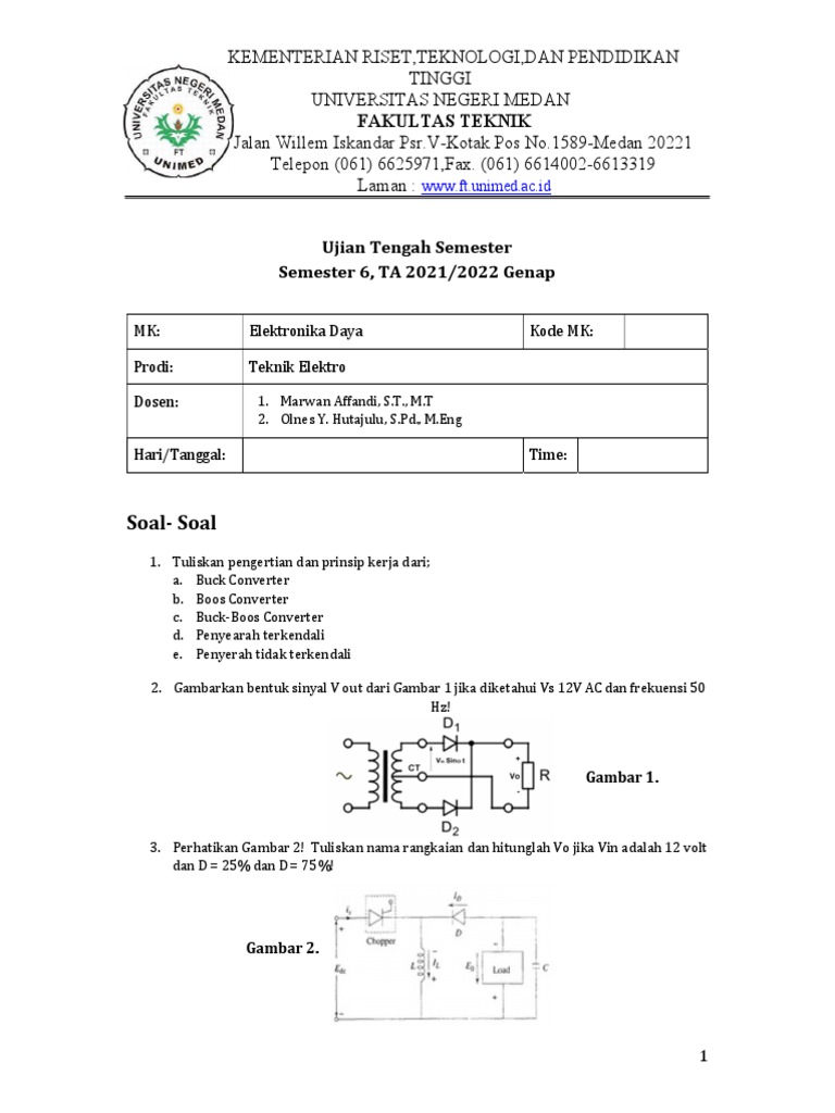 Soal UTS ELDA Ver02 | PDF | Teknologi & Rekayasa