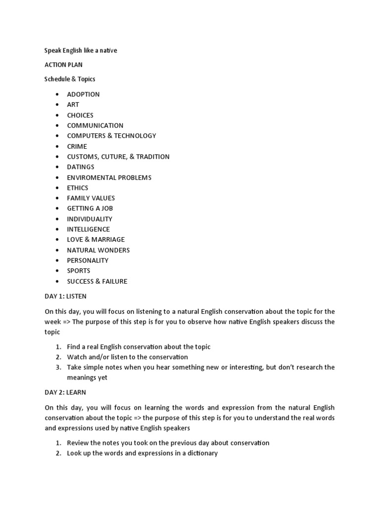 Speak English Like A Native | PDF | English Language | Word