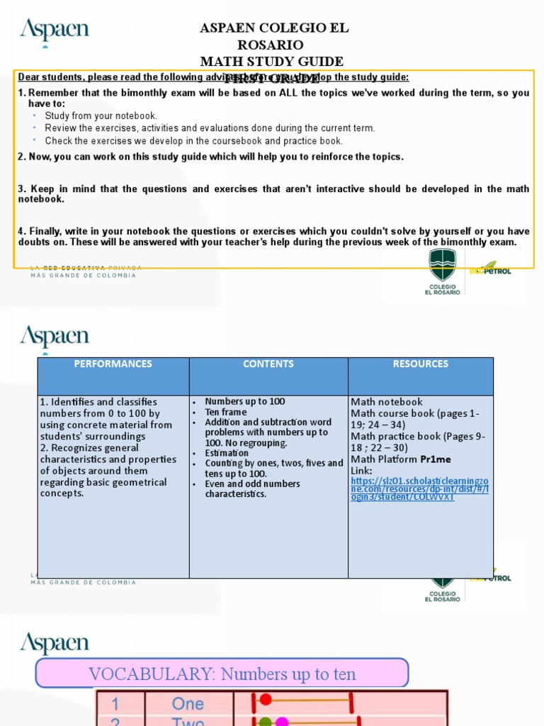 1° Guía de Estuido Math 1P | PDF | Mathematics | Books