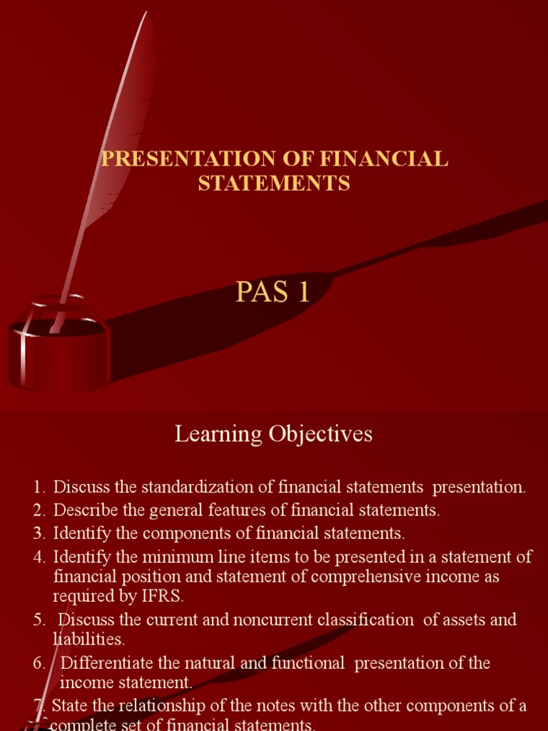 PAS 1 - Presentation of FS For LMS | PDF | Financial Statement | Income ...