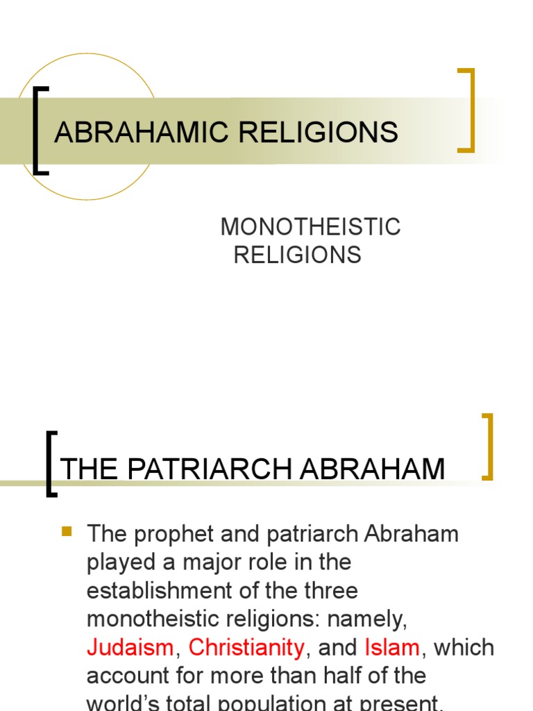 4 Abrahamnic Religions Overview | PDF | Jesus | God