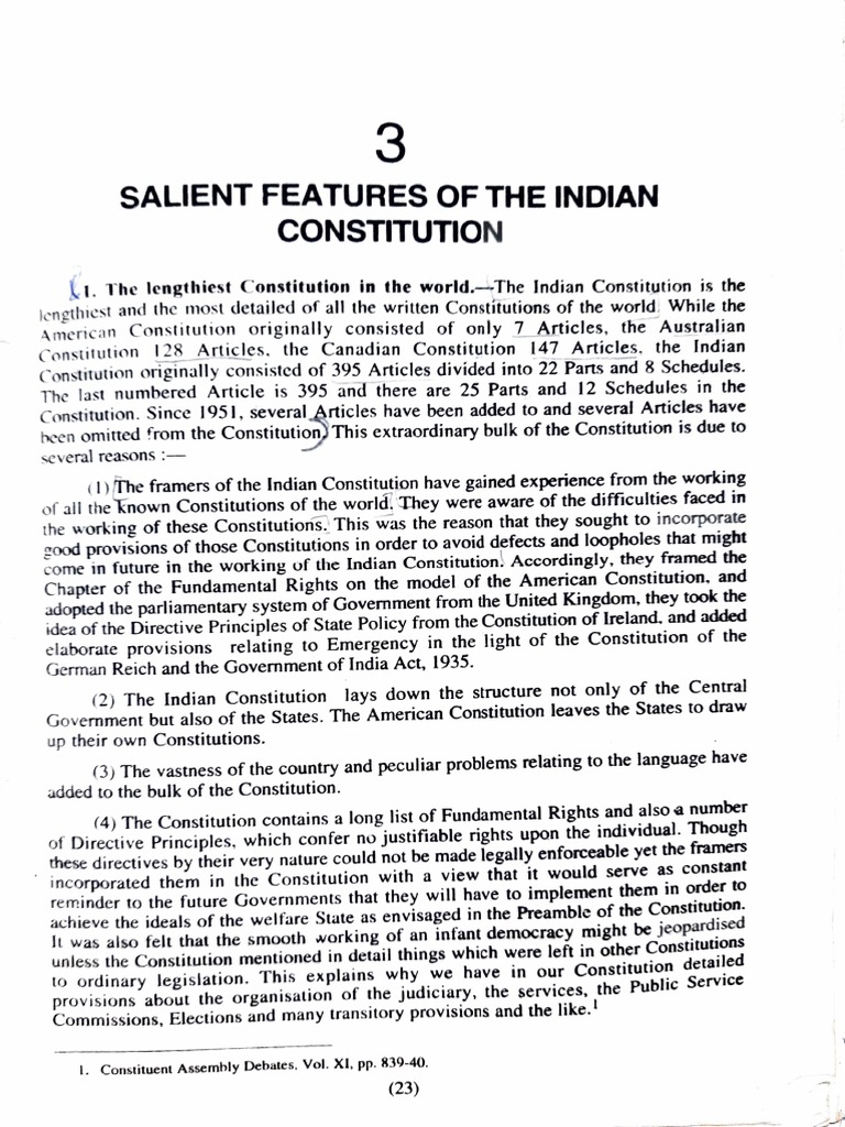 Features of Constitution | PDF | Constitution | Supreme Court Of India