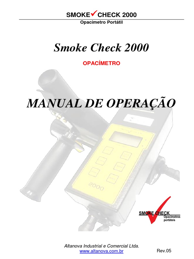 Manual do Opacímetro Smoke Check 2000 | PDF | Metrologia | Impressão