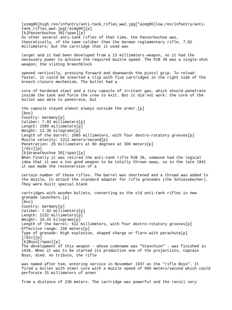 Anti-Tank Rifles of The Second World War | PDF | Rifle | Caliber