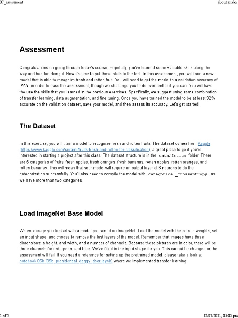 Assessment: The Dataset | PDF | Accuracy And Precision | Learning