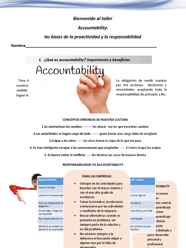 Fundamentos de Accountability en el Trabajo | PDF | Aprendizaje