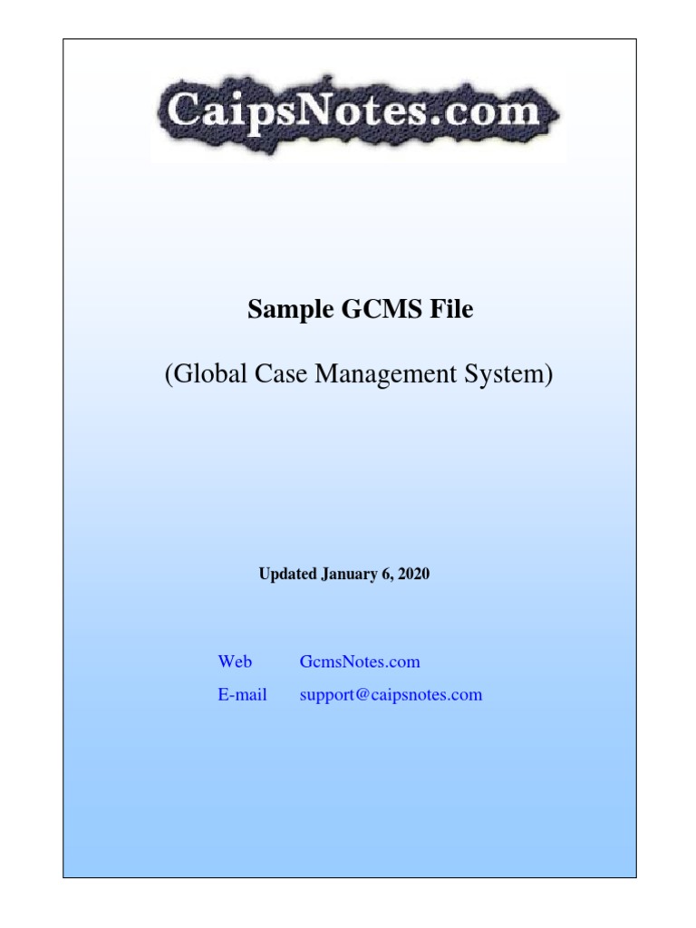 (Global Case Management System) : Sample GCMS File | PDF | Travel Visa ...